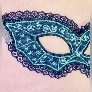 Handmade | Party Supplies | Blue Lace Masquerade Mask Handmade | Poshmark
